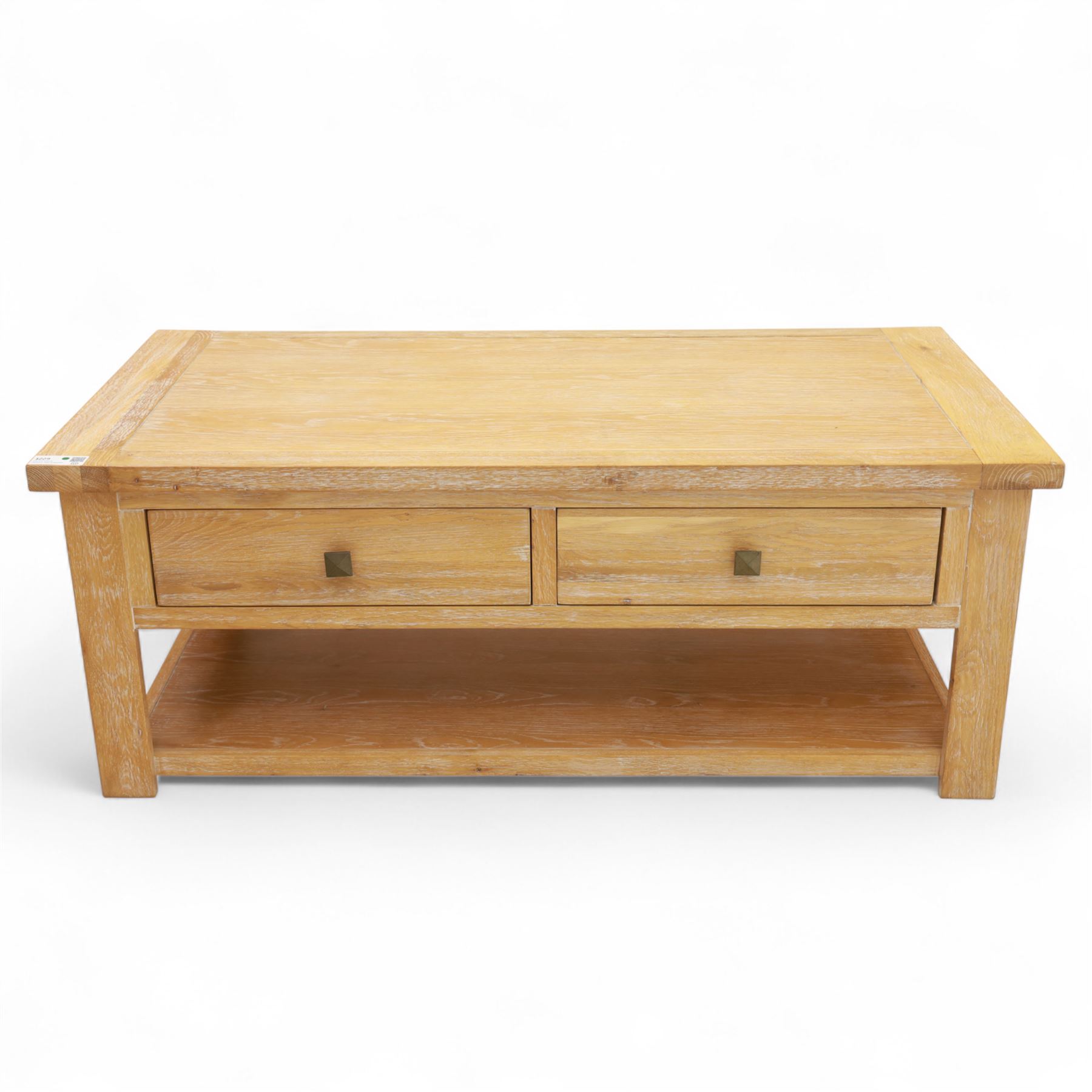 Bevan Funnell - Reprodux Arts & Crafts design limed oak coffee table ...