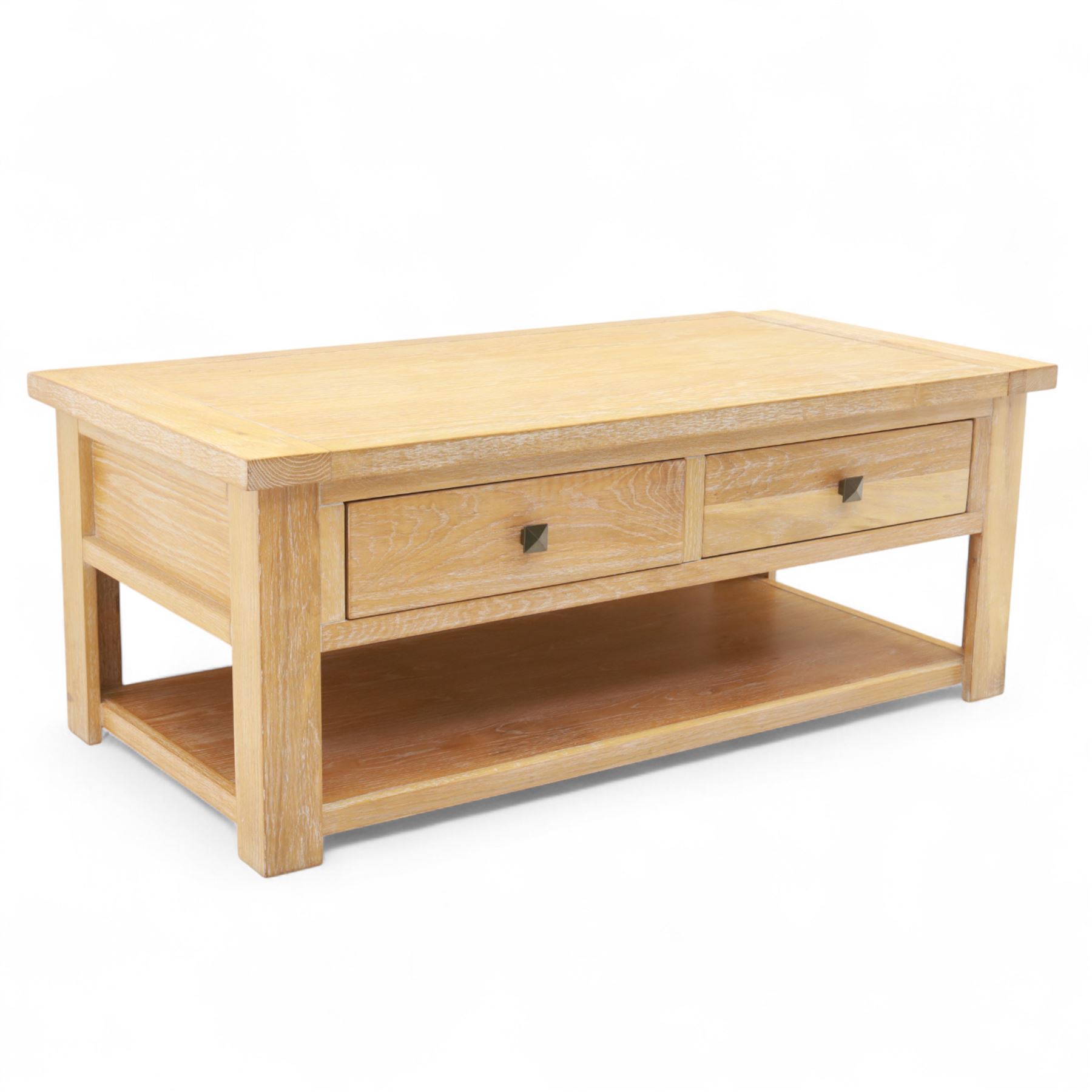 Bevan Funnell - Reprodux Arts & Crafts design limed oak coffee table ...
