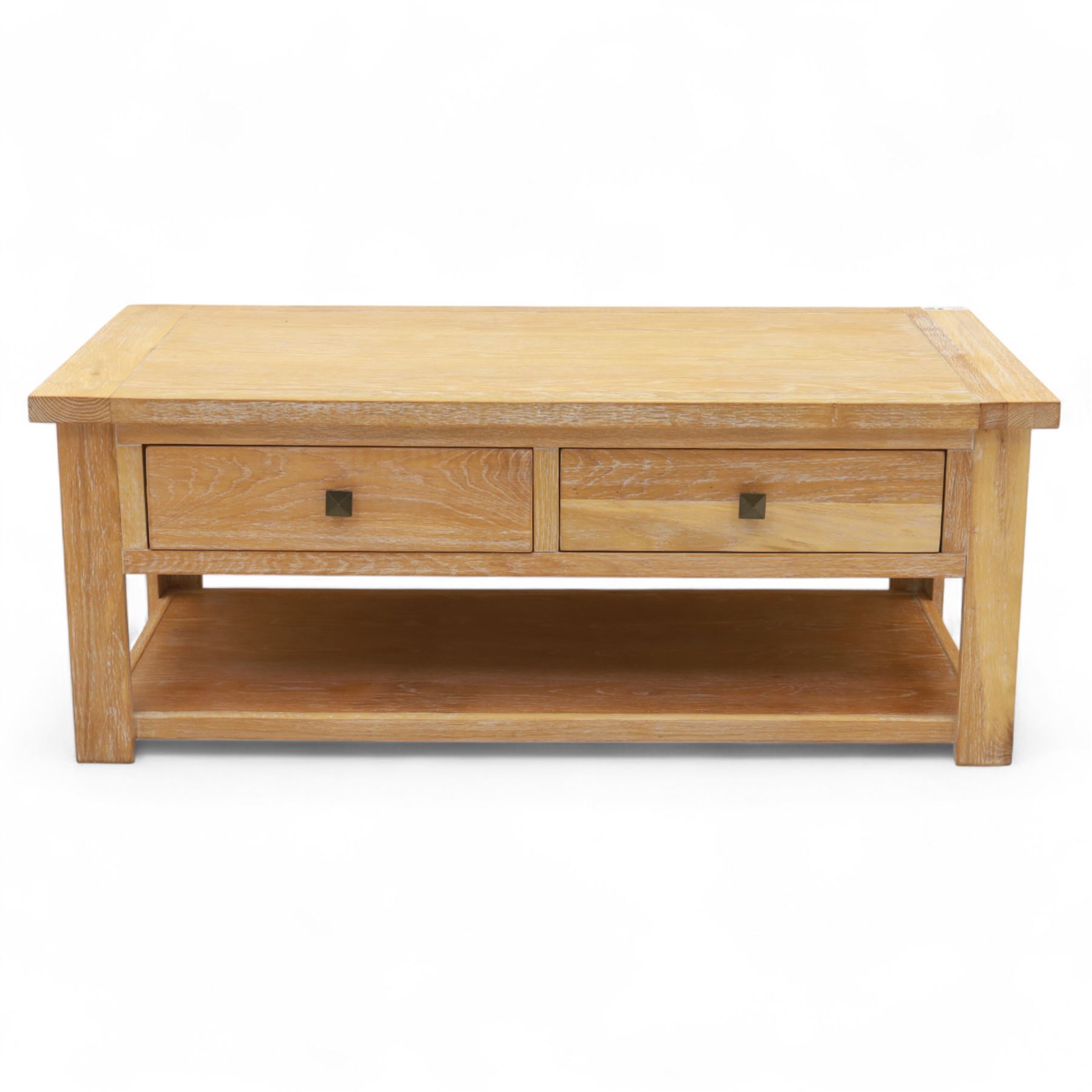 Bevan Funnell - Reprodux Arts & Crafts design limed oak coffee table ...