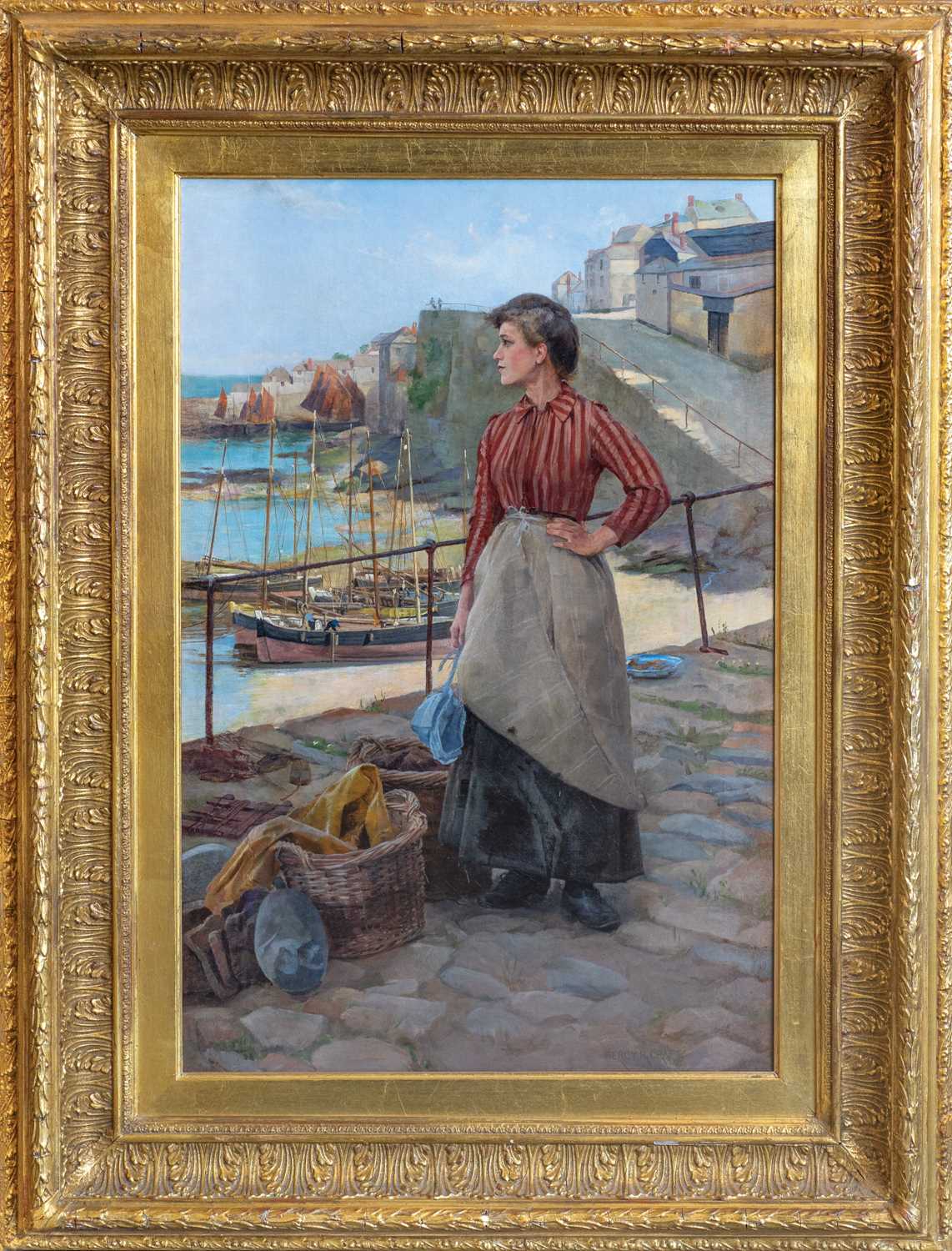 Percy Robert CRAFT (1856-1934) A Newlyn Lass Oil on canvas, signed, 76 ...