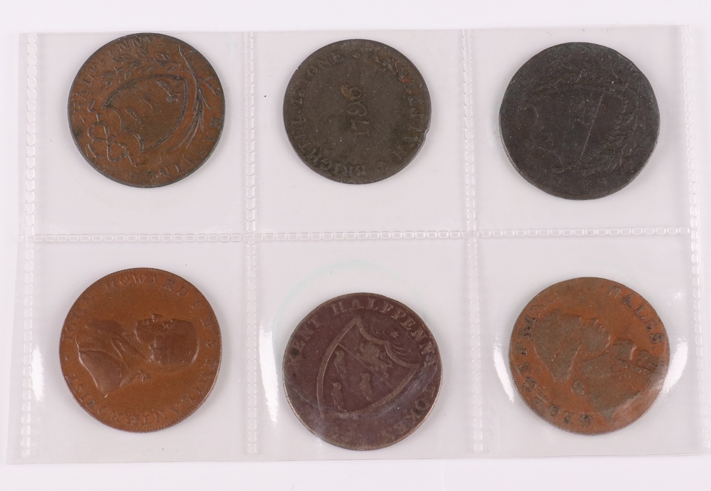 A collection of Sussex 1794 half penny copper tokens. Lamberhurst (Kent ...