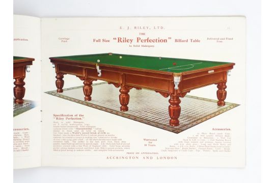A framed sheet detailing 'The Rules of the Game of English Billiards ...