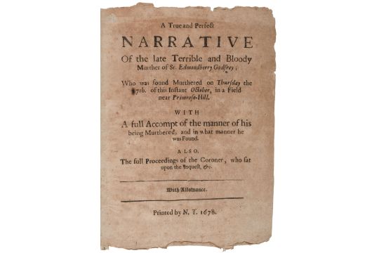 Popish Plot - Godfrey (Edmund Berry). A True and Perfect Narrative of ...