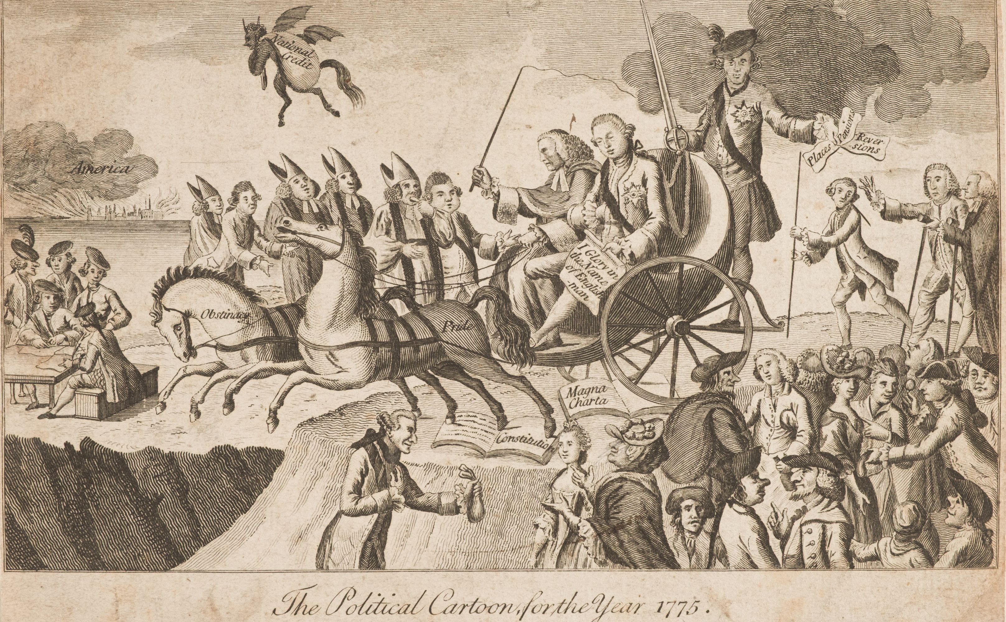 * American Revolution. The Political Cartoon for the Year 1775, London ...