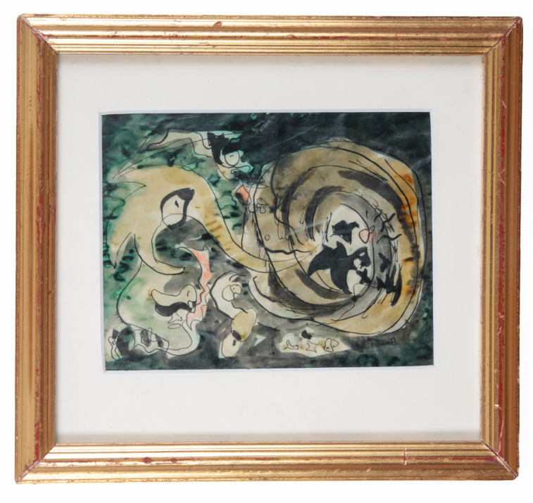 MANNER OF JOHN PIPER (1903-1992) Abstract landscapewatercolour and pen ...