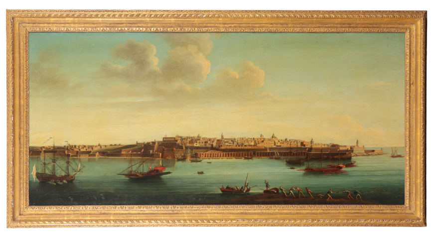 ALBERTO PULICINO (1719-c.1765) Valletta from Castel St. Angelo with the ...