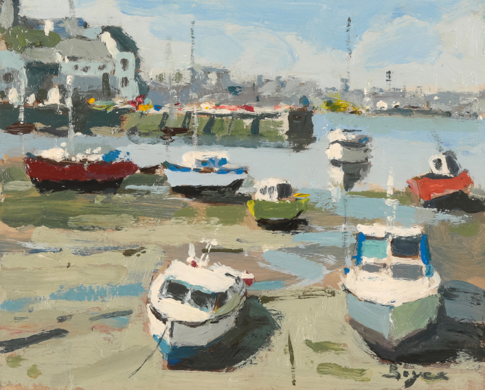 *JOHN BOYCE (B.1938) 'Early Morning'signed lower right, oil on board ...