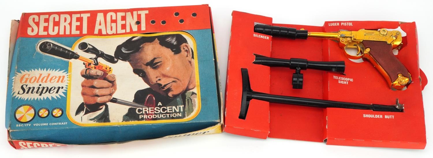 A Crescent Production 'Secret Agent Golden Sniper' child's plastic toy ...