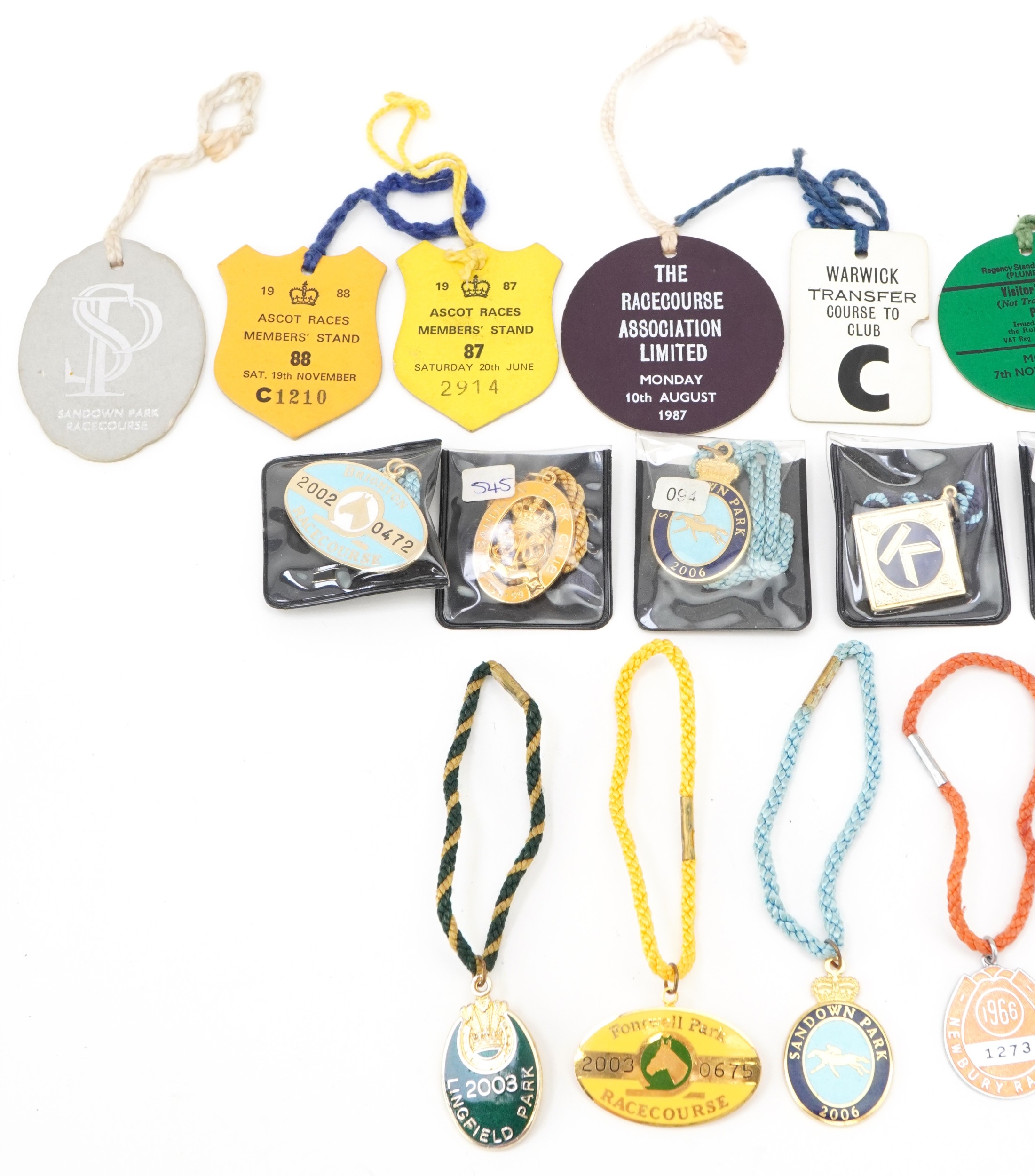 A collection of equestrian horse racing interest race course members ...