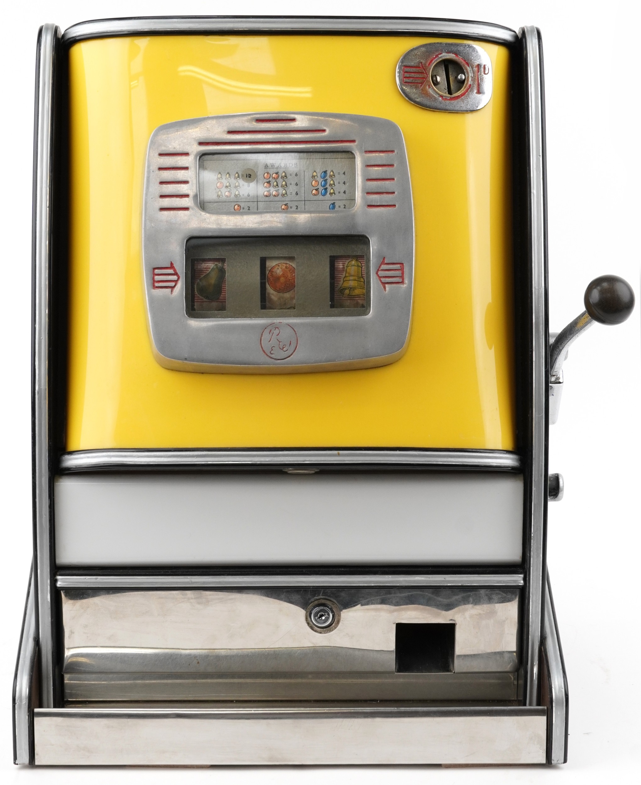 A mid 20th century Ruffler & Walker one armed bandit arcade machine ...