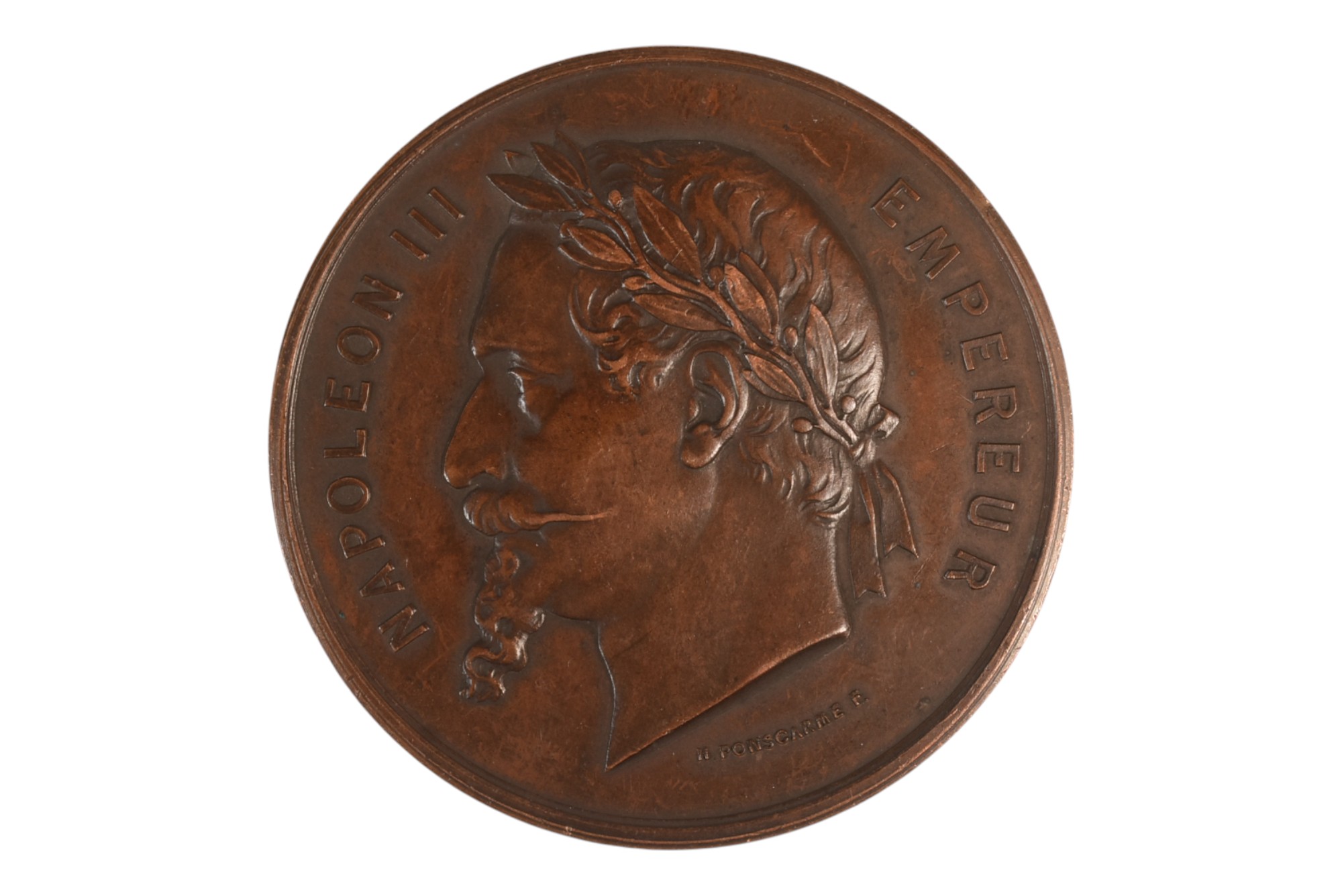 A 19th Century 1867 Napoleon III Paris Exposition bronze medallion ...