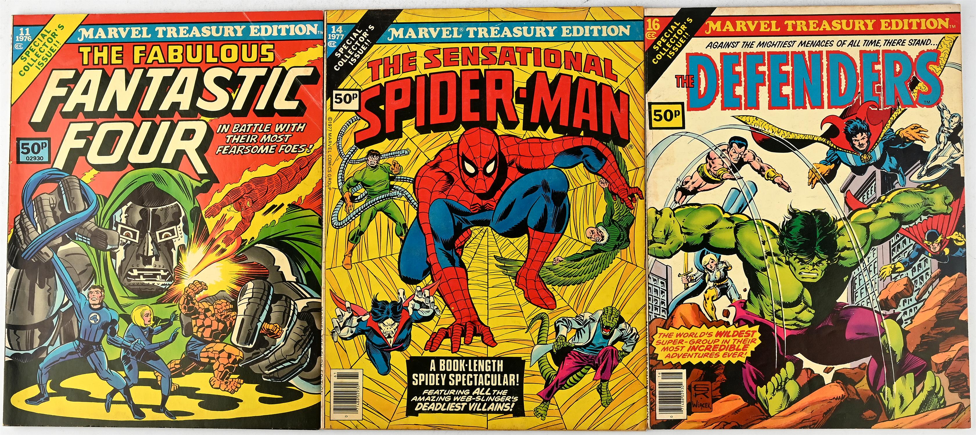 Marvel Comics Treasury Editions: a group of 9 oversize editions(Marvel ...