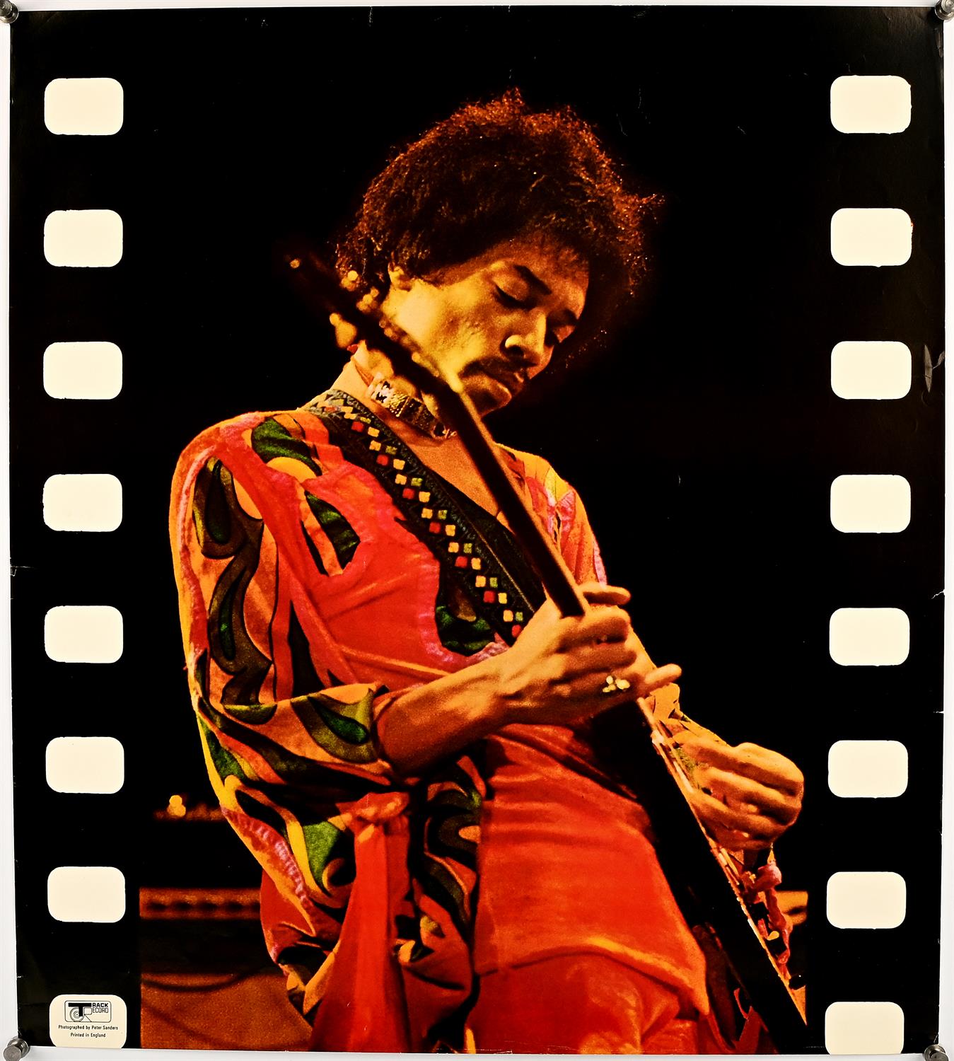 Jimi Hendrix Original Track Records Promo poster, 1970, with Peter ...
