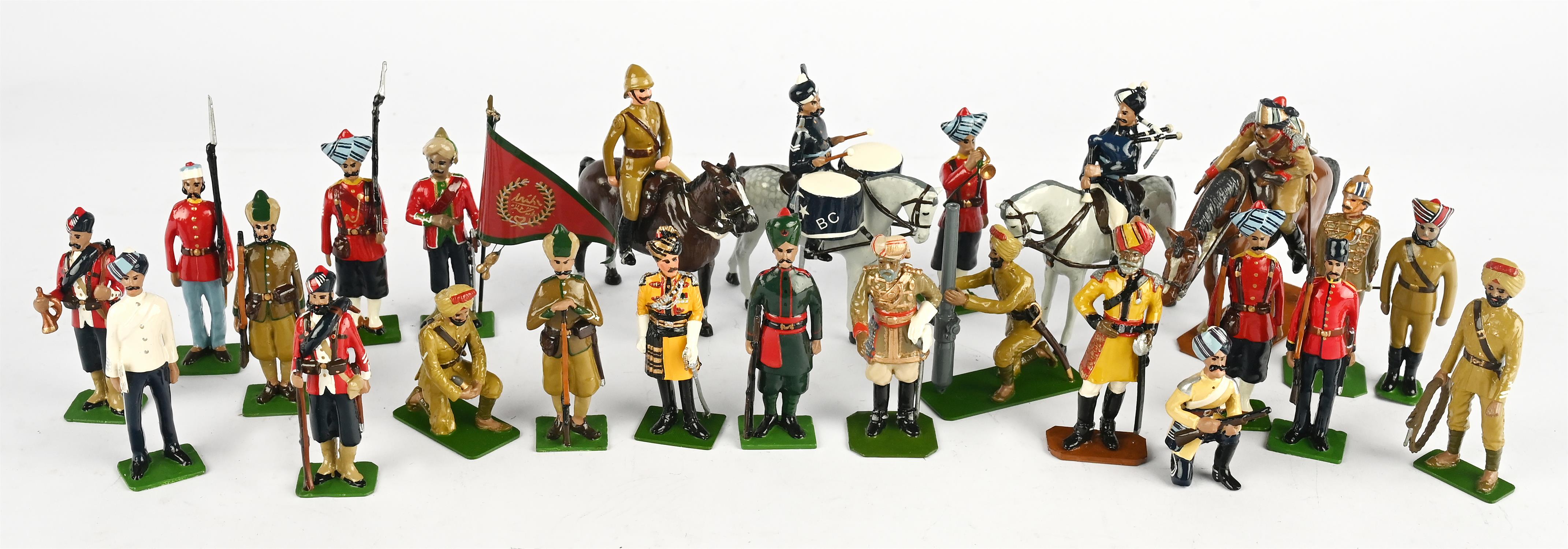 A large collection of late 20th century polychrome painted lead ...