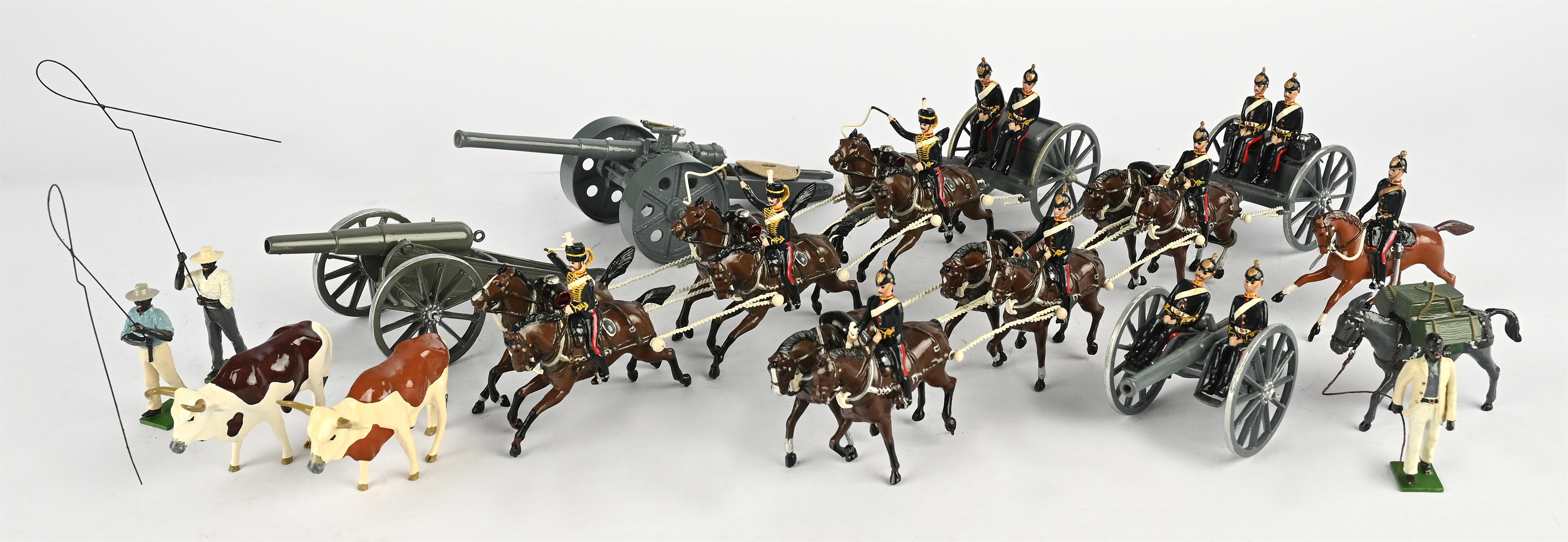 A collection of late 20th century polychrome painted lead military ...