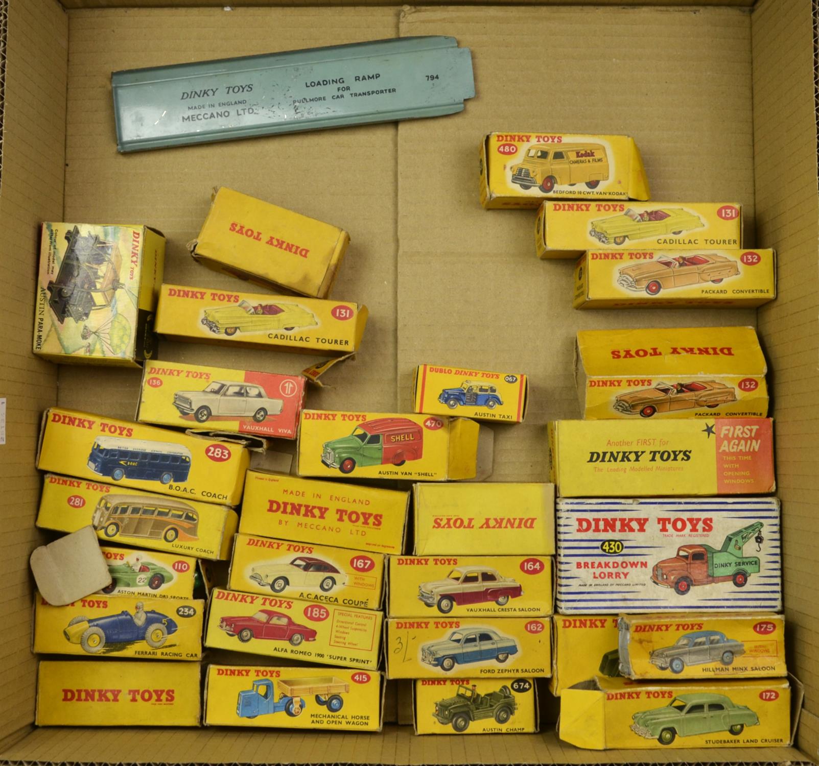 A collection of Dinky die-cast play worn vehicles including ; 480 ...