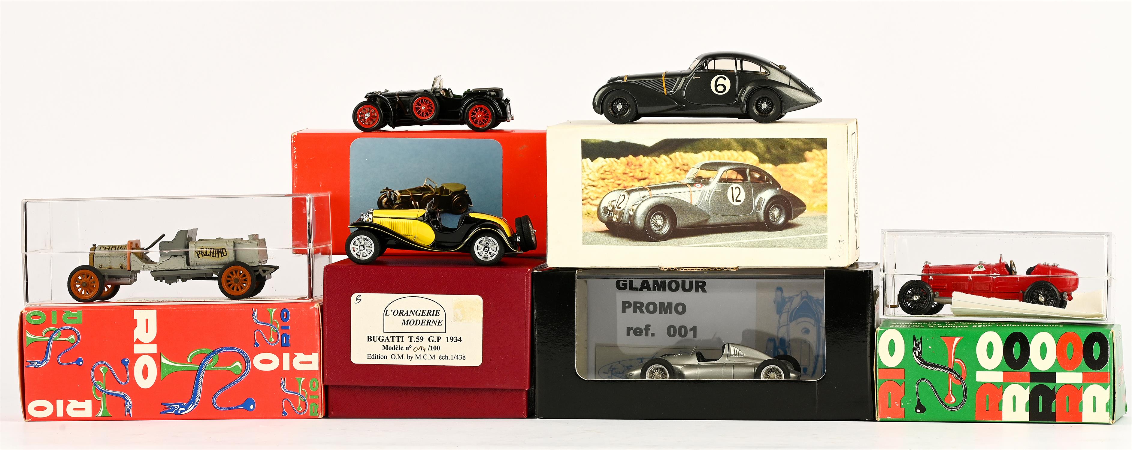 Six 1:43 scale painted model cars comprising ; Mph Models Bentley ...