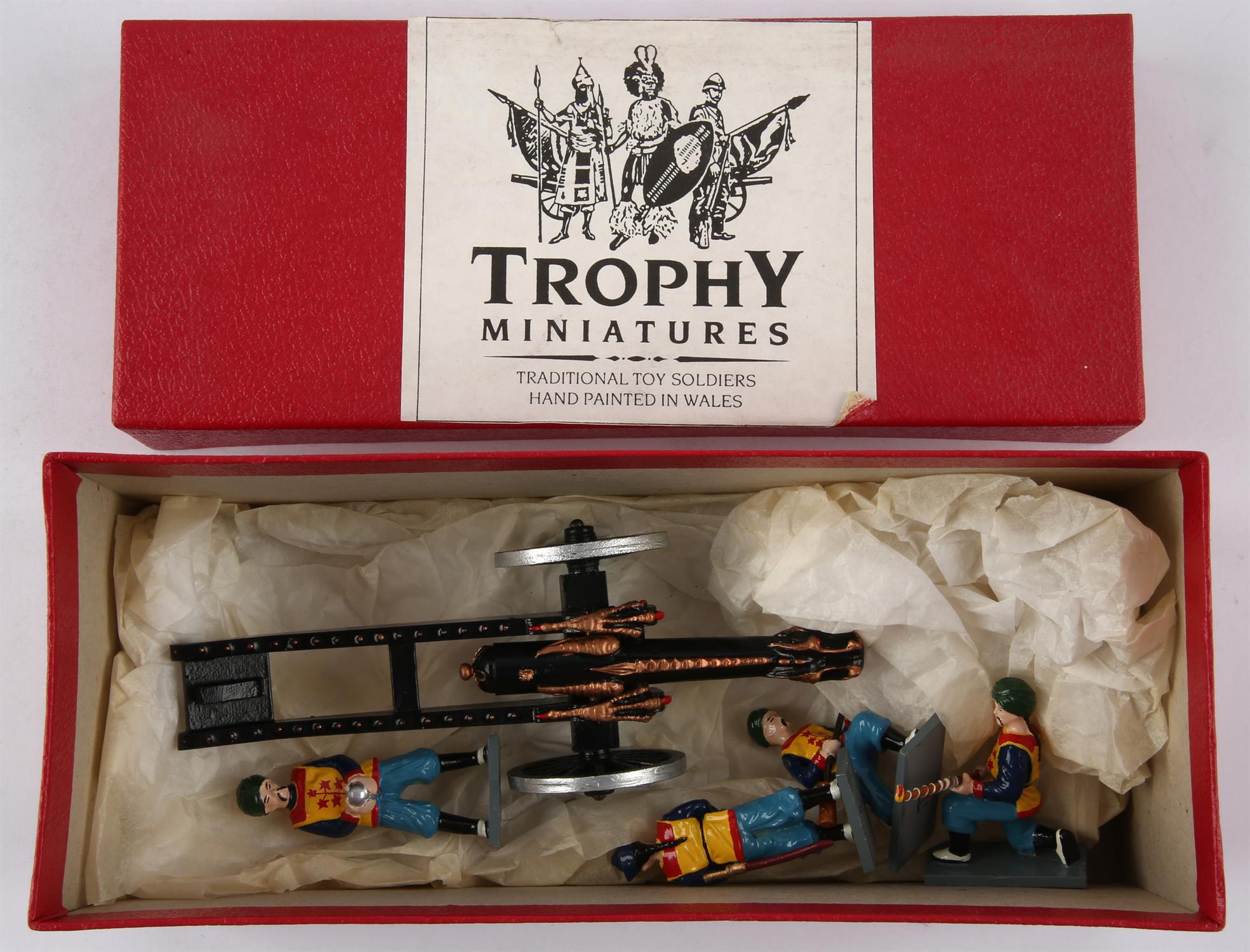 A collection of polychrome painted white metal/lead military figures ...