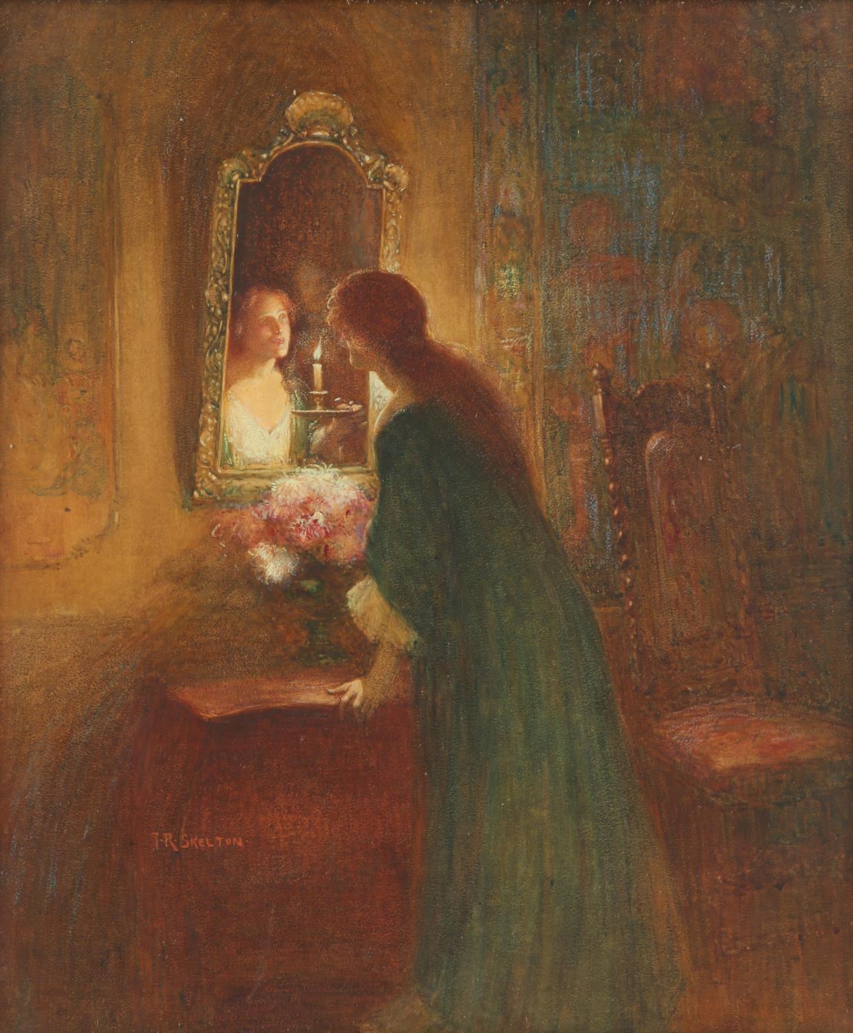 Joseph Ratcliffe Skelton (British 1888-1927), a flame haired lady in a ...