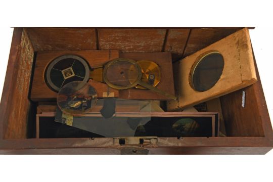 A collection of mechanical and other magic lantern slides to include ...