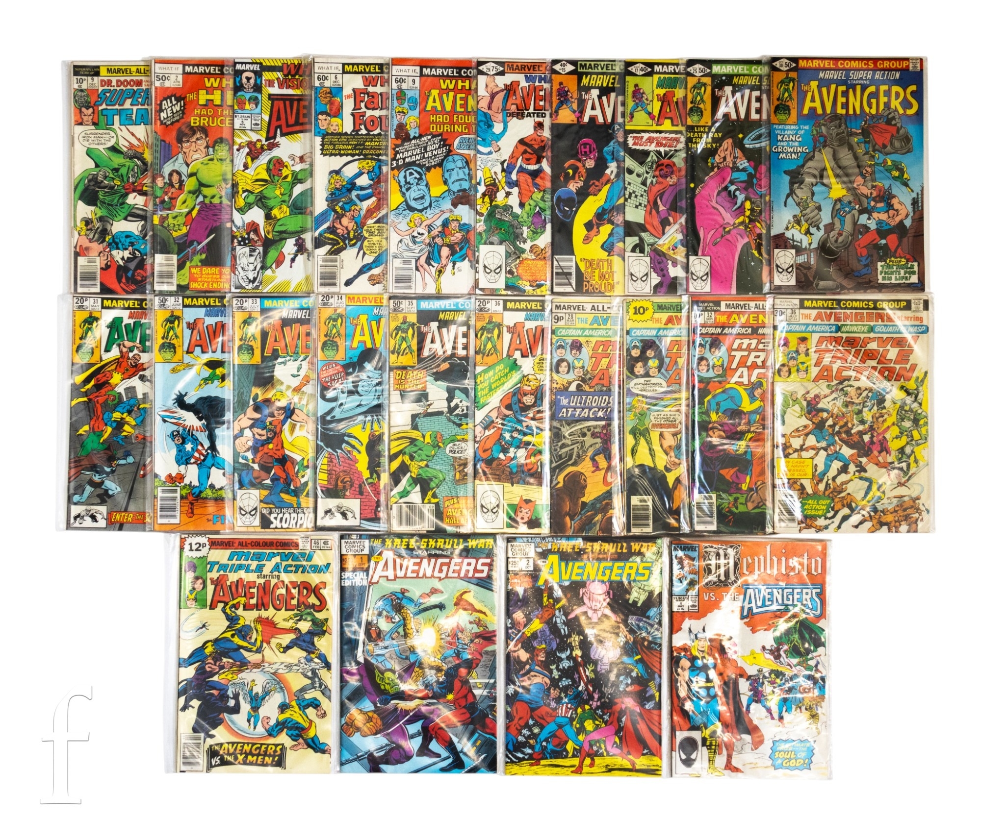 A collection of Marvel Avengers Bronze Age Comics, including Super ...