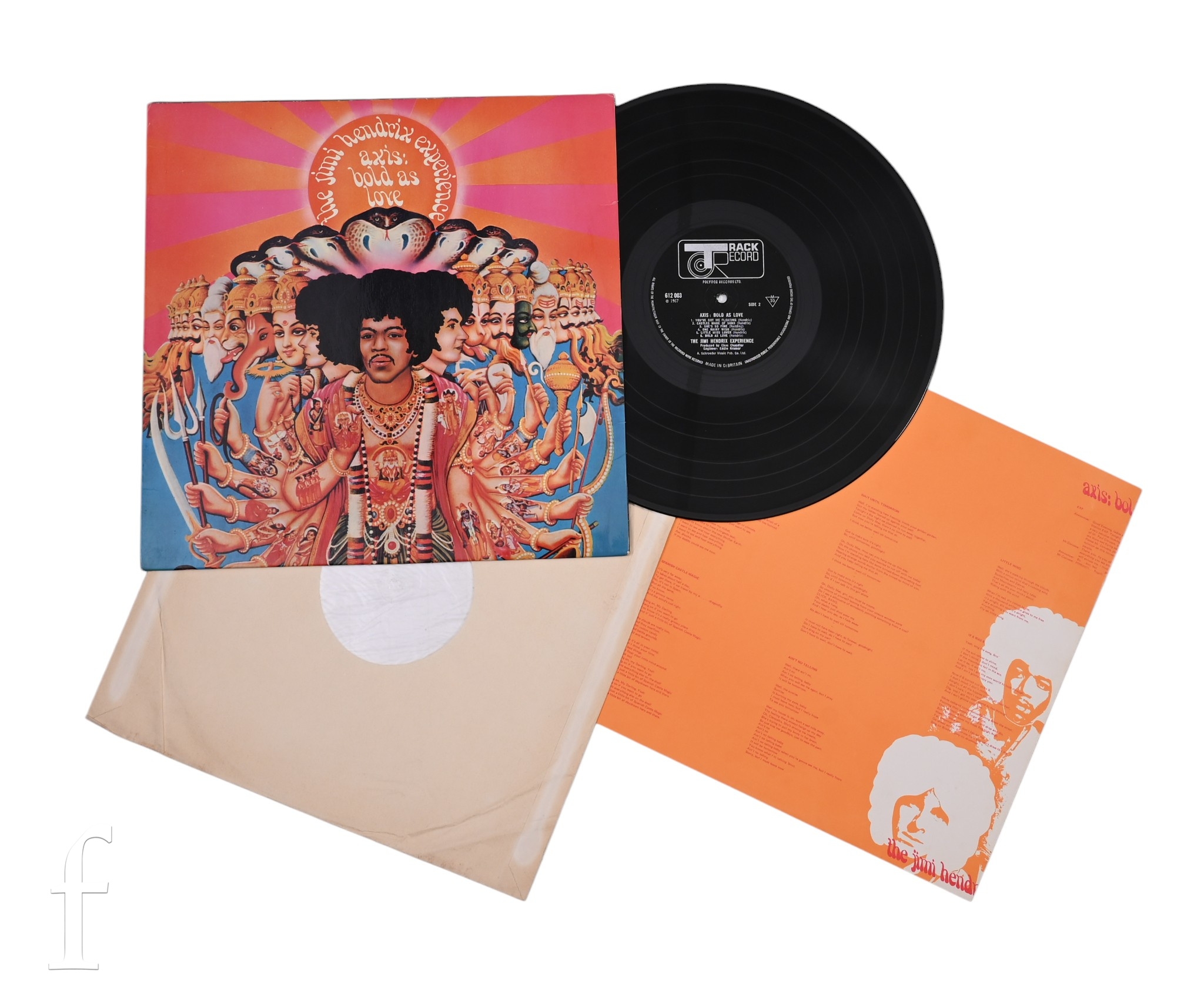 Jimi Hendrix - Original 1967 pressing, Axis : Bold As Love, Track 612 ...