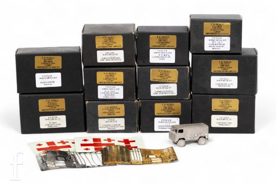 Eleven BW Models white metal 1/76 scale kits of assorted Land Rover and ...