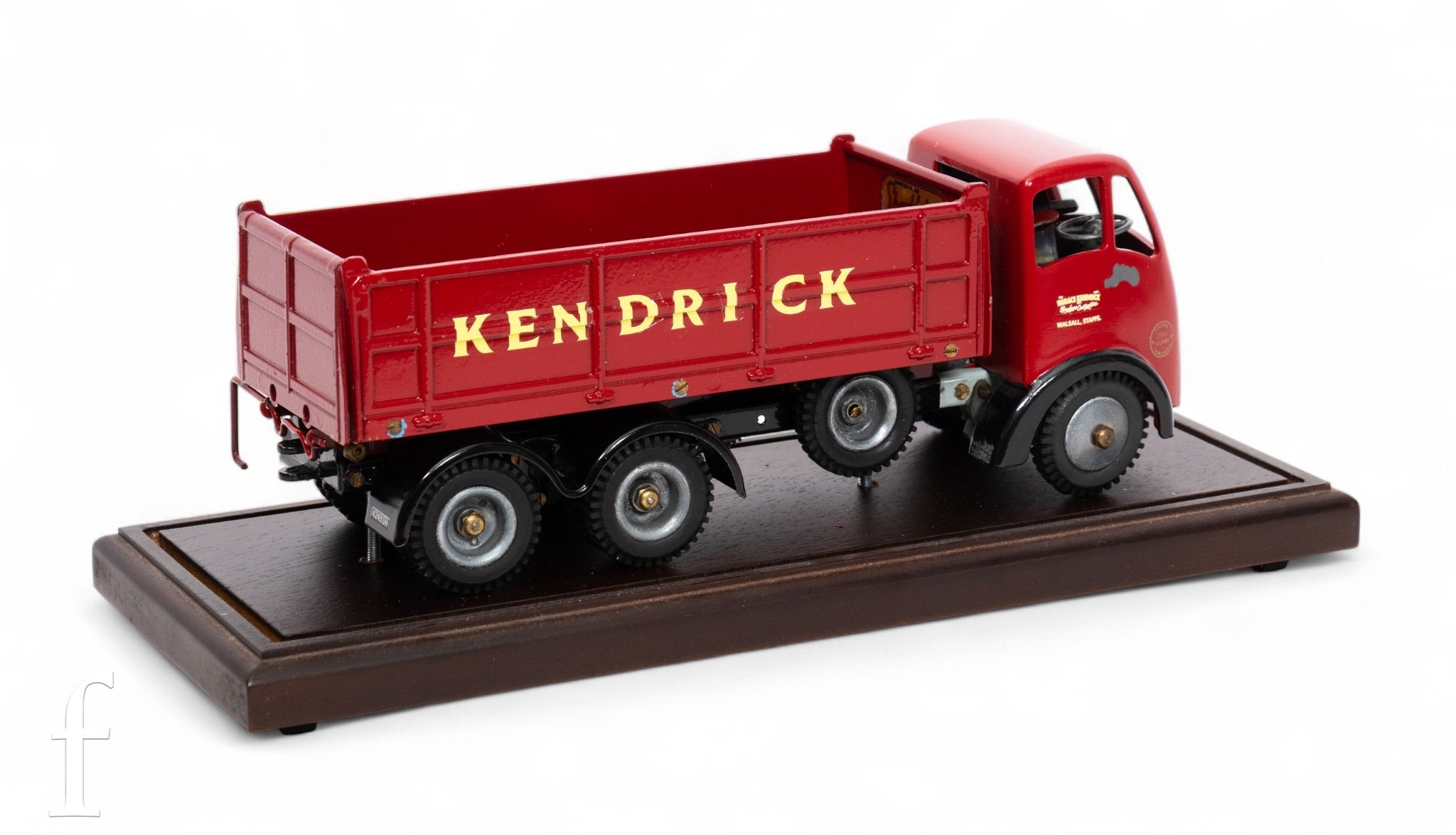 A Shackleton Toys clockwork Foden FG6 tipper lorry, finished in red ...