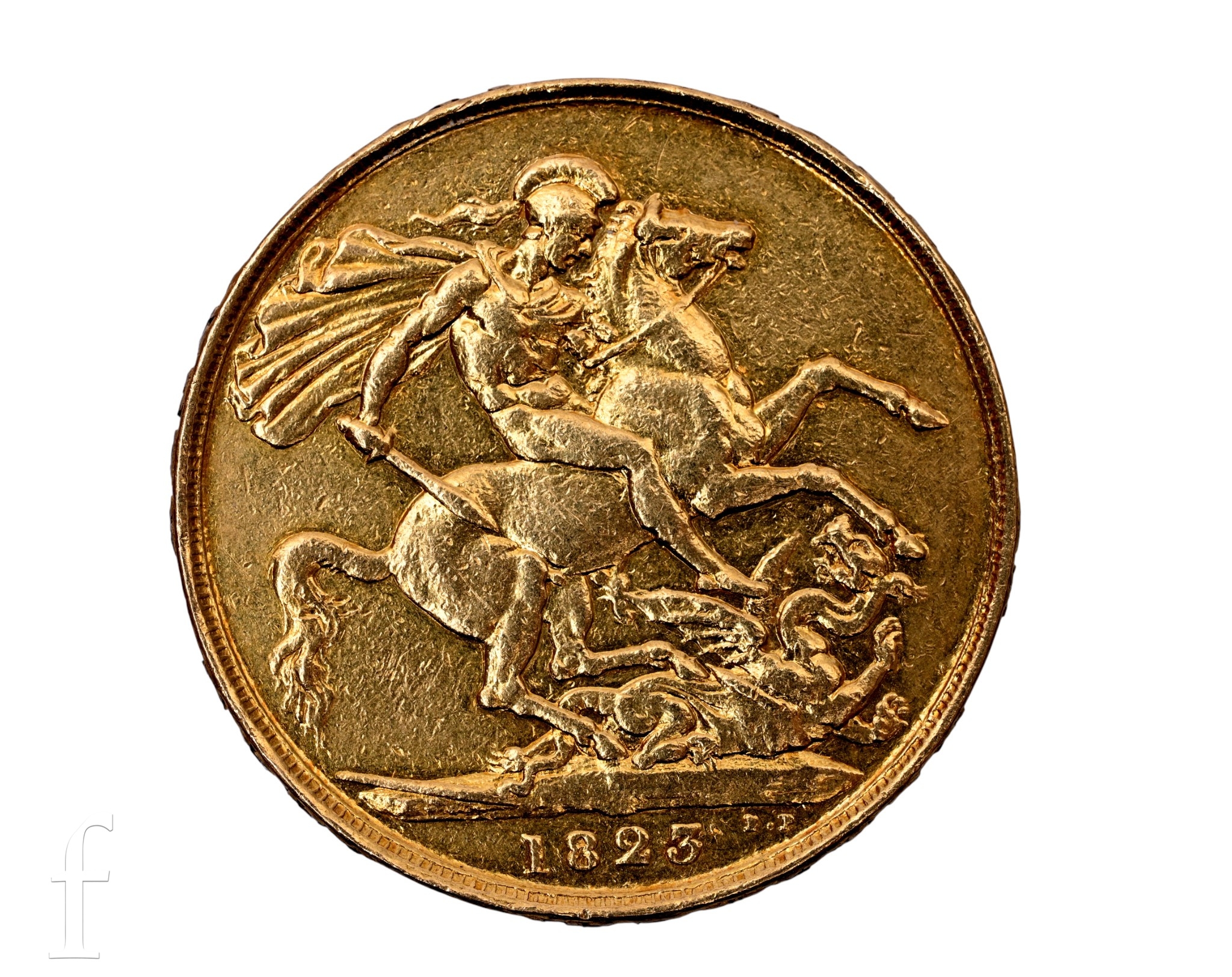 George IIII - A double sovereign 1823, reverse St George and Dragon.
