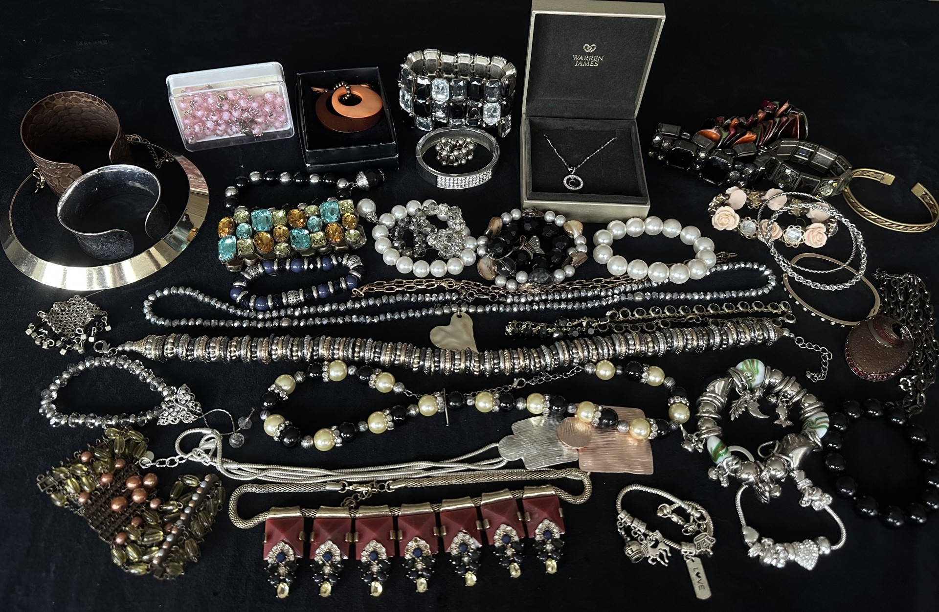 Bag of Mixed Costume Jewellery. Includes Warren James Pendant and ...