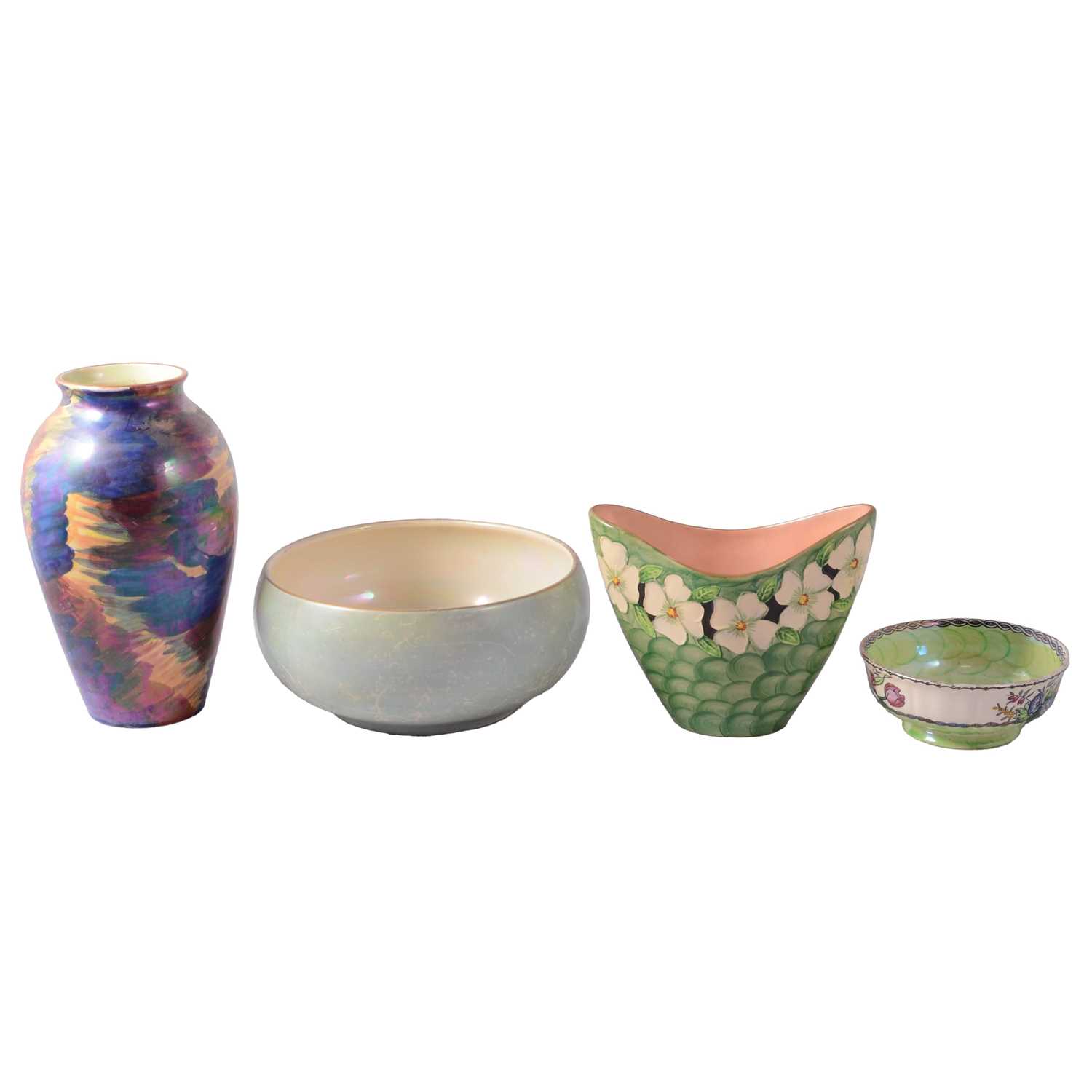 Large collection of Maling Lustre Ware - vases, biscuit barrels, dishes ...