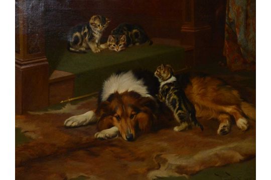 Wright Barker (British, 1863-1941), Patience is his greatest virtue ...