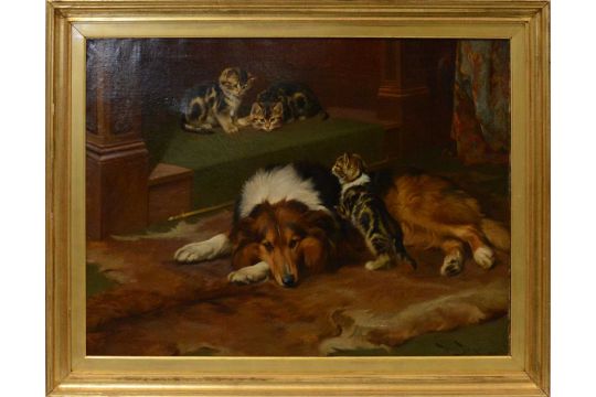 Wright Barker (British, 1863-1941), Patience is his greatest virtue ...