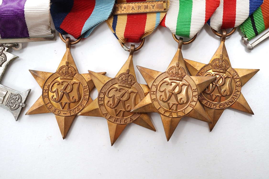 A WW2 MC medal group awarded to David Douglas Rae Smith together with ...
