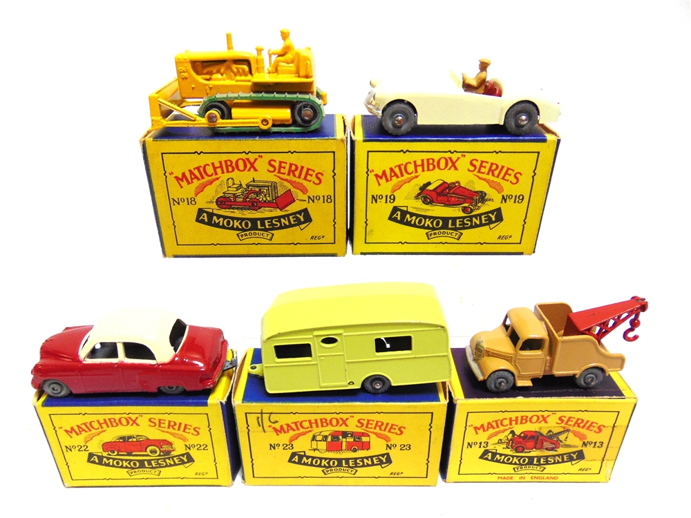 FIVE MATCHBOX 1-75 SERIES REGULAR WHEEL MODELScomprising a No.18 ...