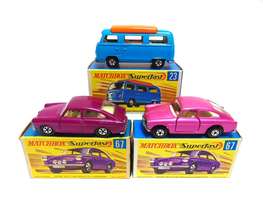 THREE MATCHBOX 1-75 SERIES SUPERFAST WHEEL MODELS comprising a No.23 ...