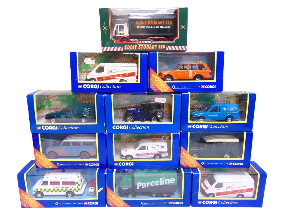 TWELVE ASSORTED CORGI DIECAST MODEL VEHICLES including a No.59601, Ford ...