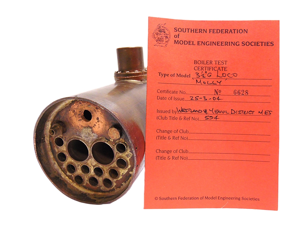 A PART-BUILT 3 1/2 INCH GAUGE MODEL OF AN 0-6-0 TANK LOCOMOTIVE 'MOLLY ...