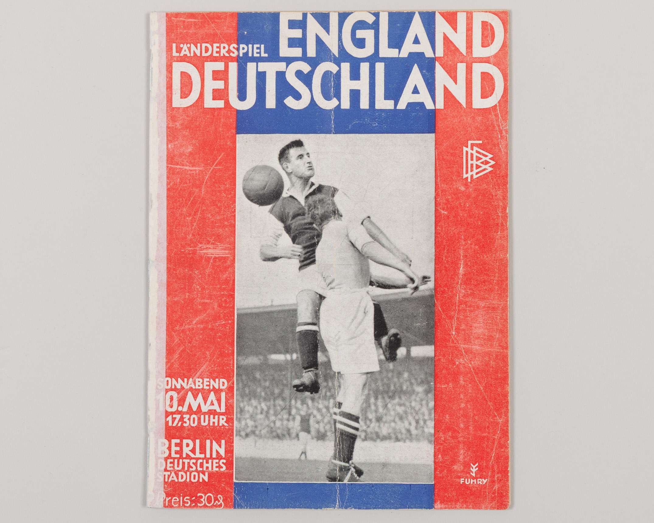 Rare Germany v. England International match programme, 10th May 1930 ...