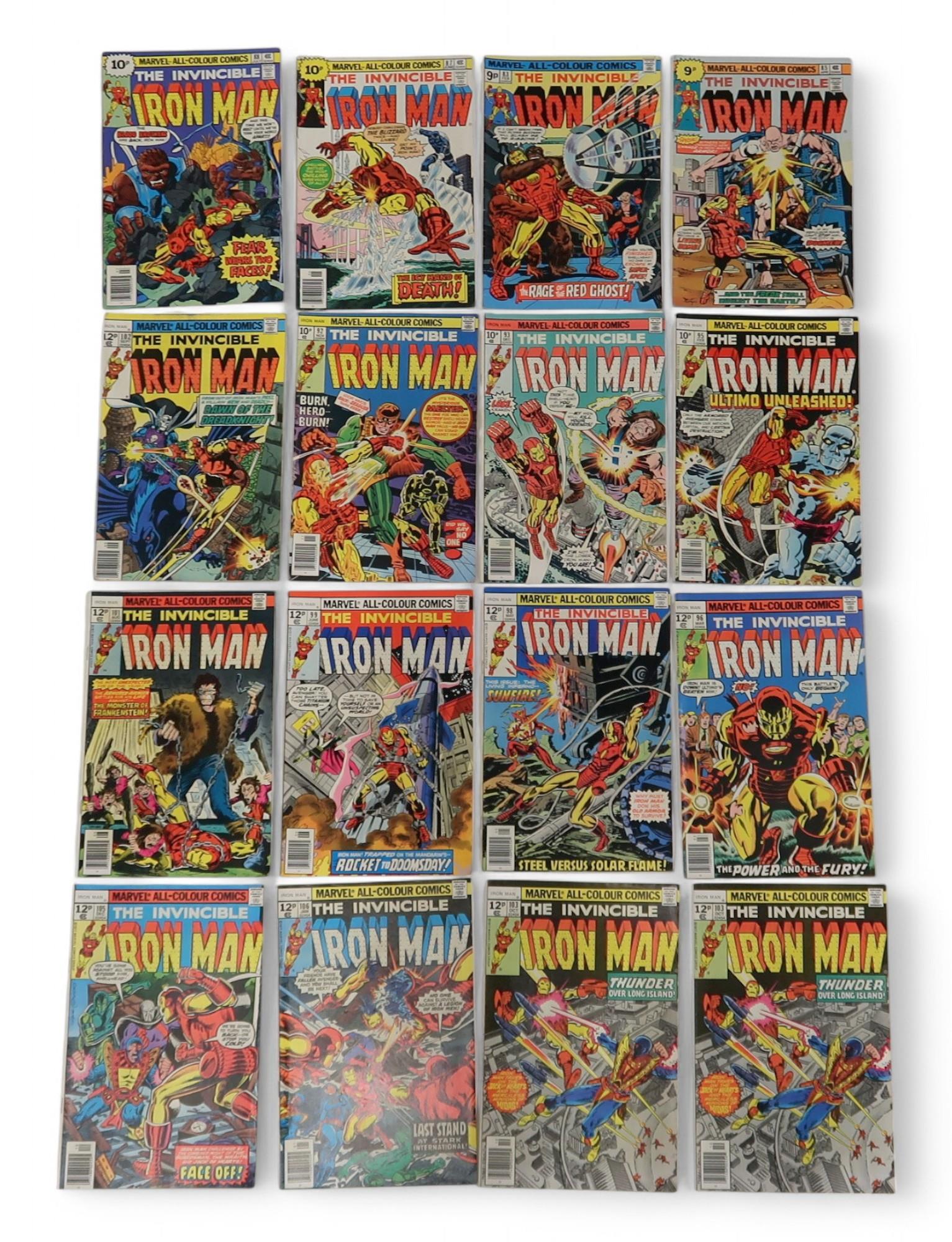 Marvel; The Invincible Iron Man 35, 37, 55-56, 62, 66, 69, 71-74, 76-77 ...