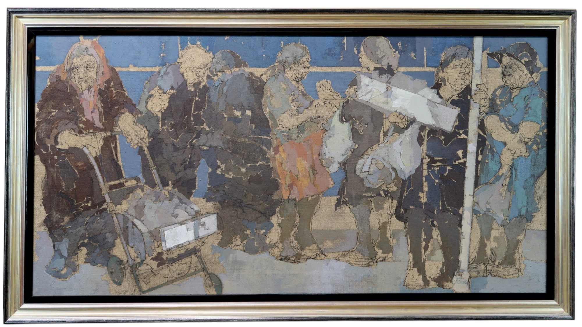 ANDA PATERSON RSW RGI (SCOTTISH 1935-2022) AT THE MARKET Oil and ink on ...