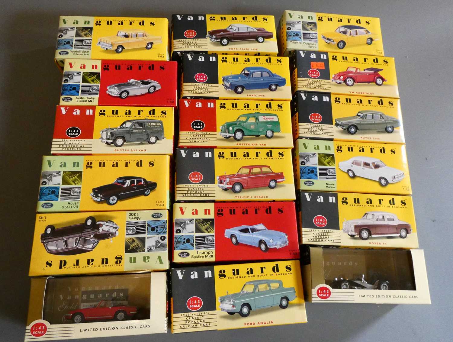 Eighteen Vanguard Motor cars from the 1960/70s and three further modern ...