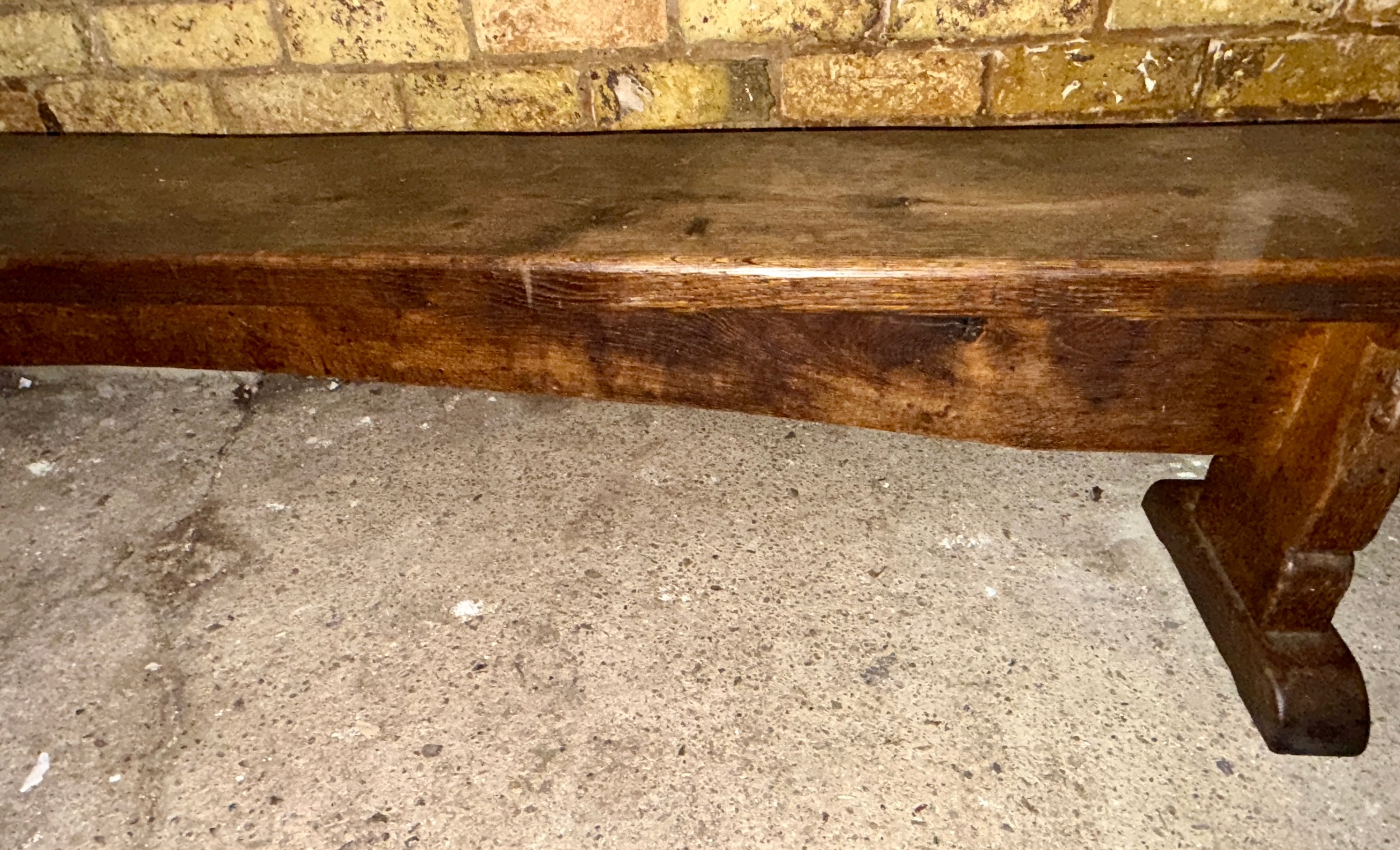 A 1937 Robert Thompson Mouseman bench with adzed top and signature ...
