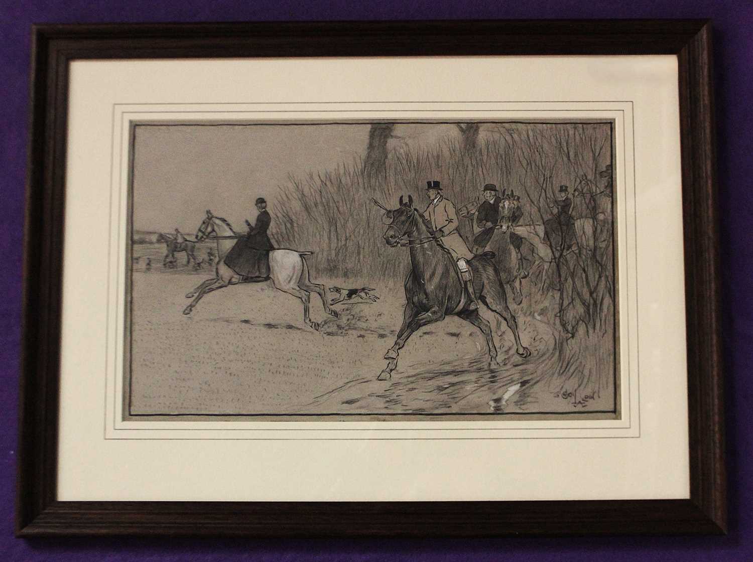 Cecil Aldin RBA (British, 1870 - 1935), 'The Hunt', black ink and ...