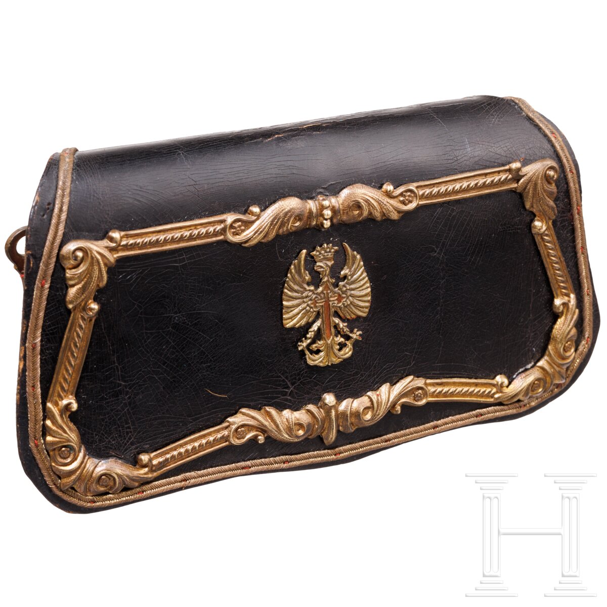 A cartouche box for mounted troops, 20th century Korpus aus feinem ...