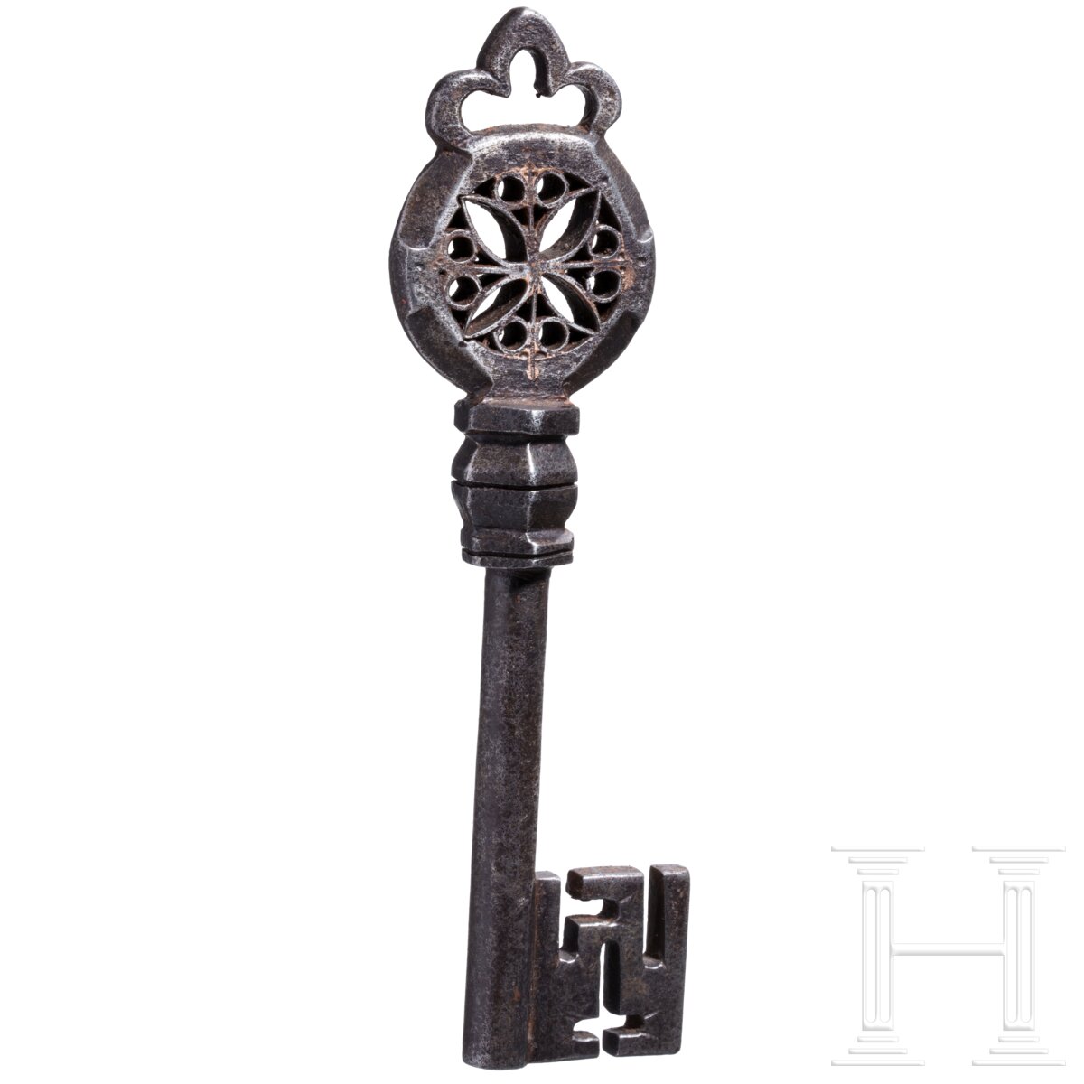 A Venetian iron key, 17th century Schmiedeeisen mit Kupferverlötung ...
