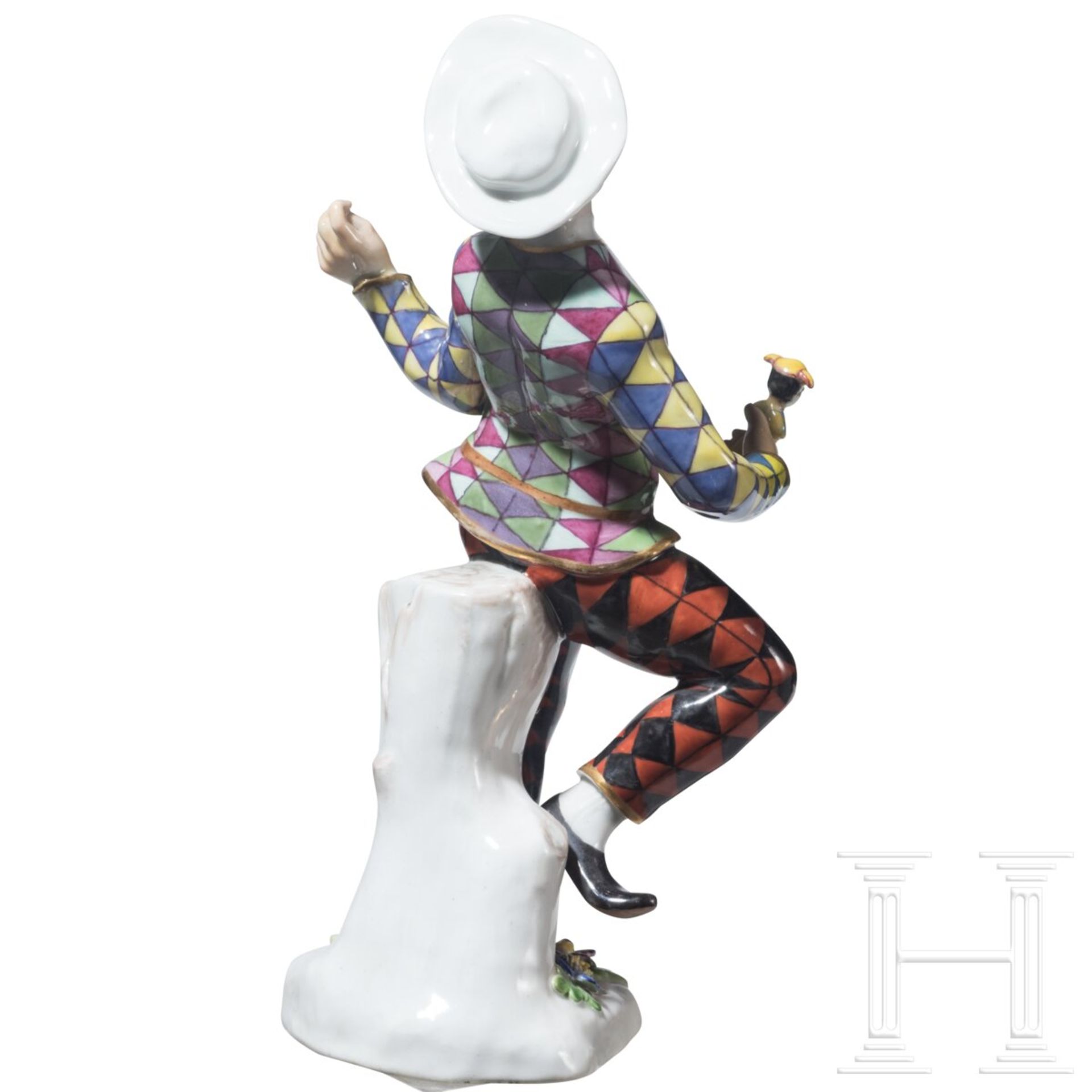 Komödiantenfigur Harlekin aus der Commedia dell’Arte, J. J. Kaendler ...