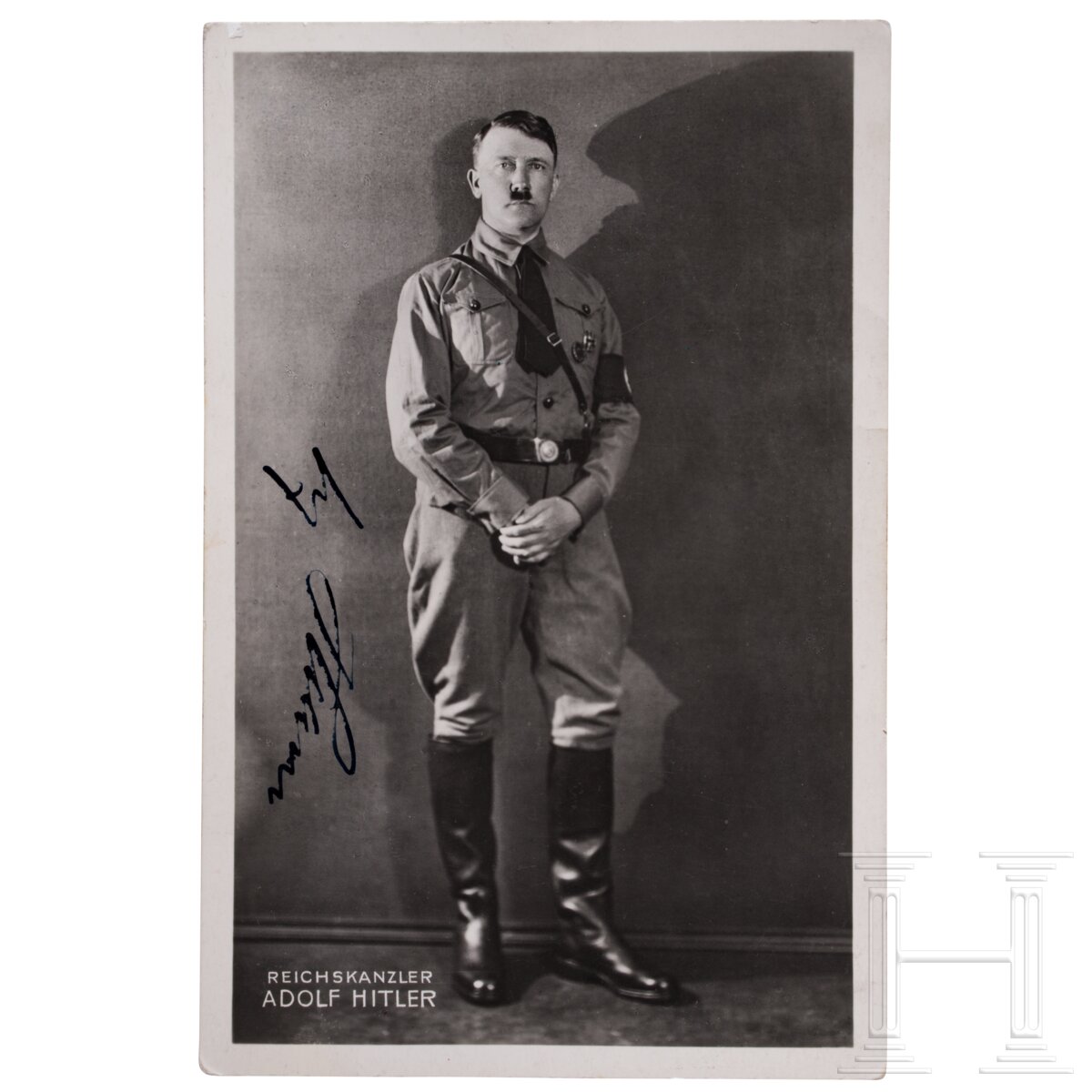Adolf Hitler - signed postcard from the estate of Karl Kellner ...