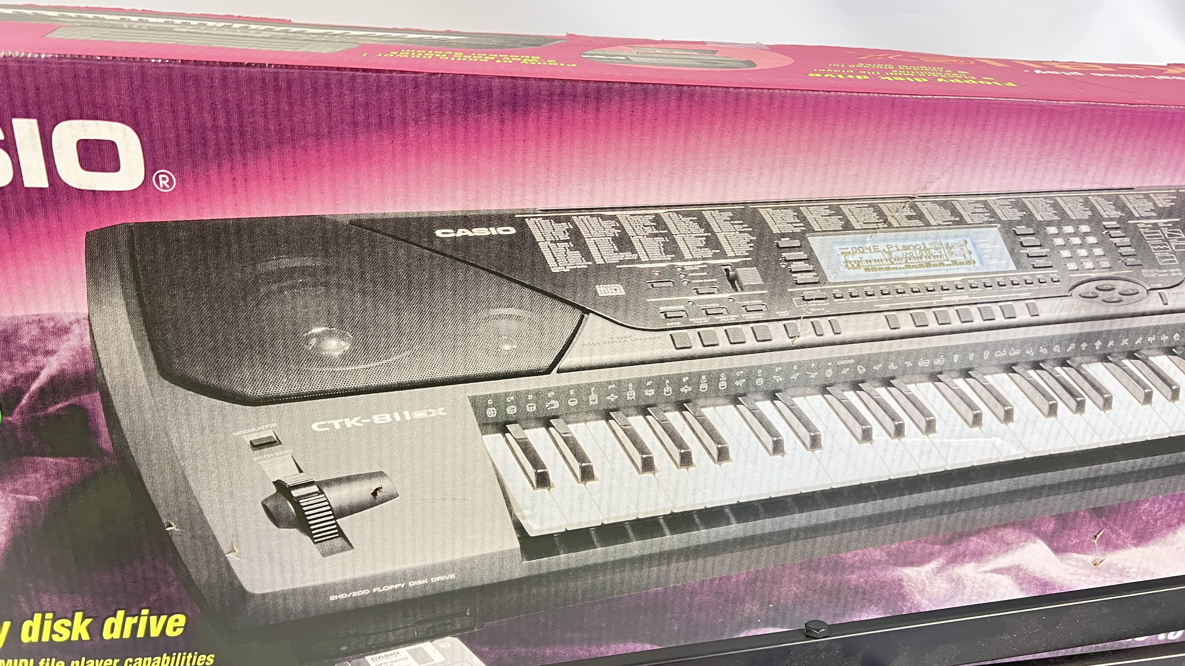 A CASIO ELECTRONIC KEYBOARD CTK-811 EX AND STAND IN ORIGINAL BOX - SOLD ...