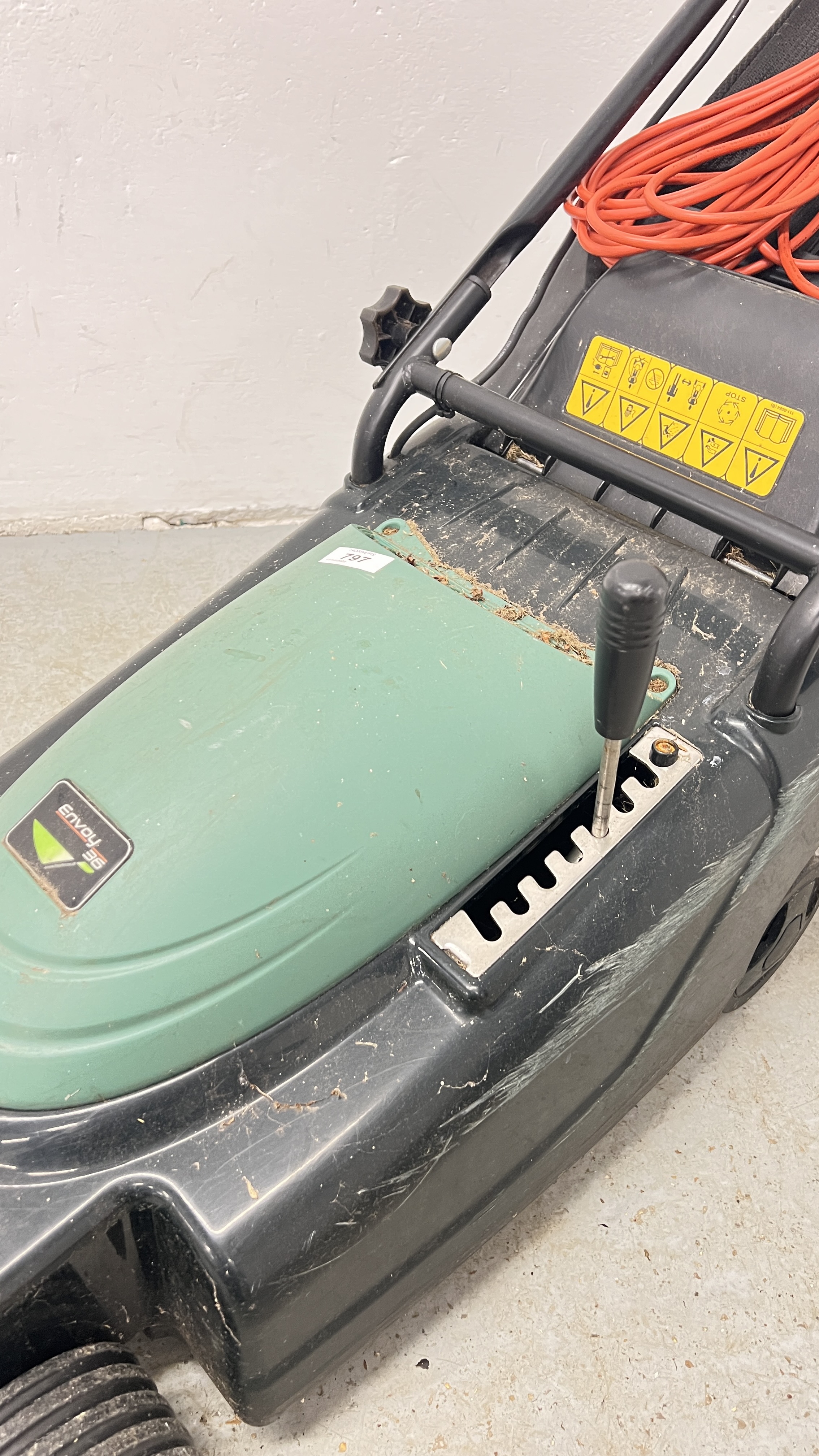HAYTER ENVOY 36 ELECTRIC ROTARY LAWN MOWER WITH GRASS COLLECTOR - SOLD ...